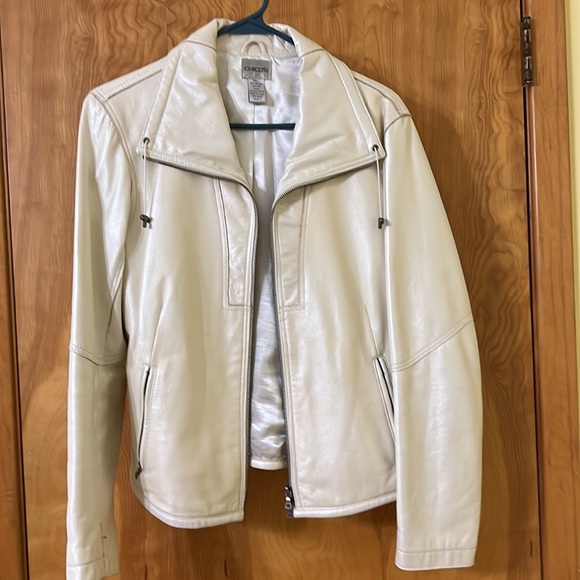 Chico's | Jackets & Coats | Chico White Leather Jacket | Poshmark